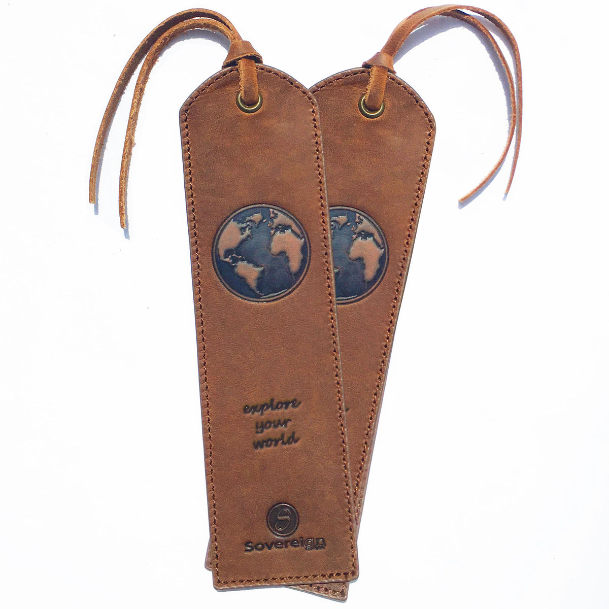 Handmade Leather Bookmarks with Map Design - Sovereign-Gear