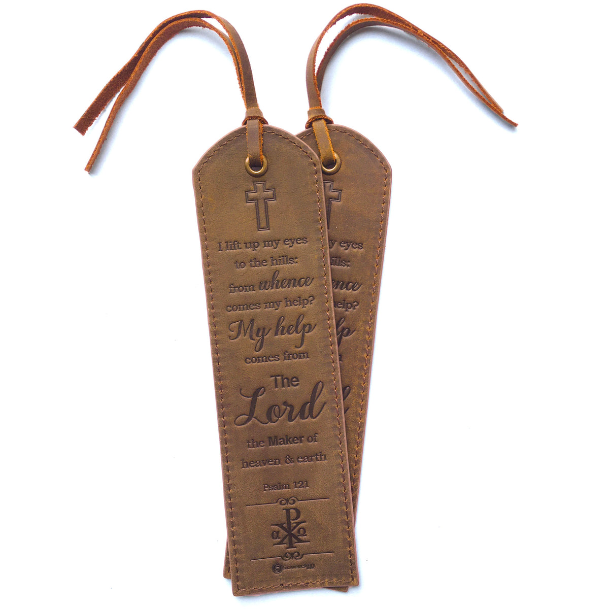 Religious Leather Bookmarks with Psalm 121 - Sovereign-Gear