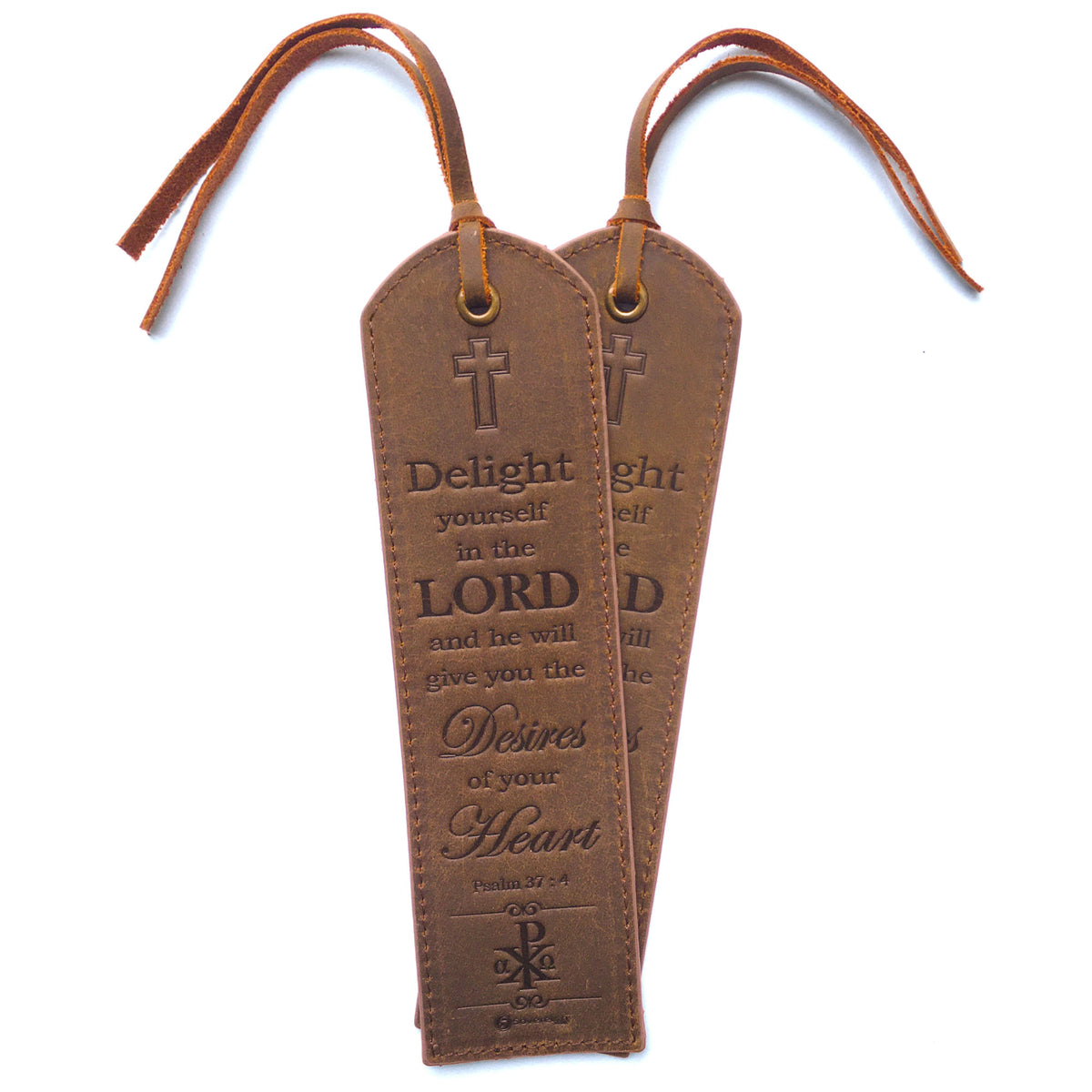 Religious Leather Bookmarks with Psalm 37:4 - Sovereign-Gear