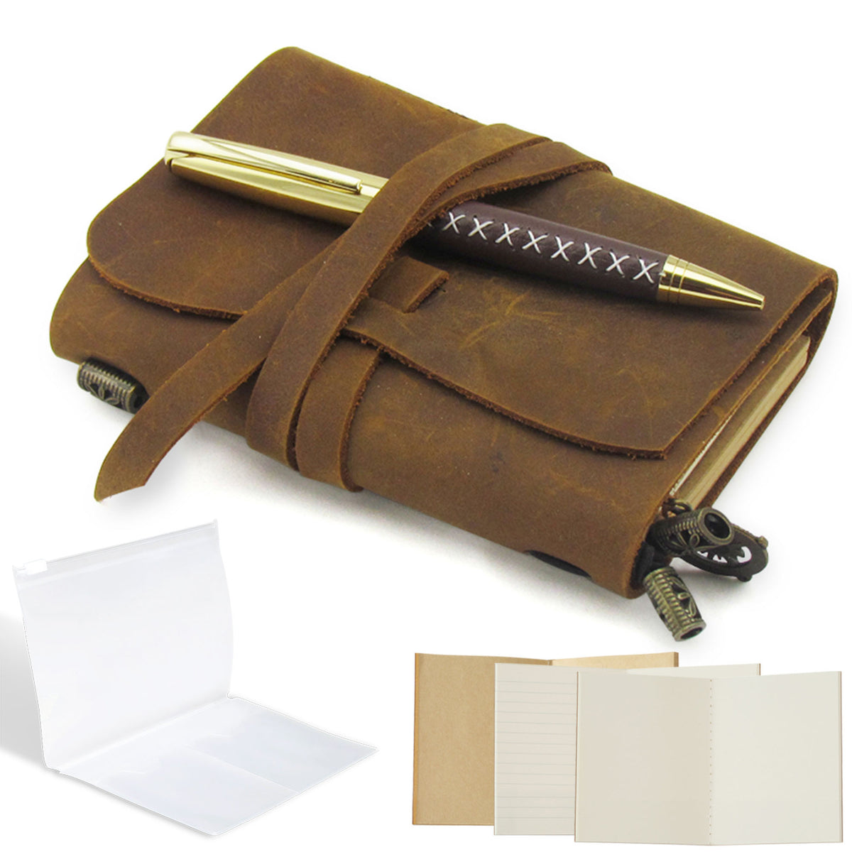 Leather Pocket Refillable Notebook - Sovereign-Gear