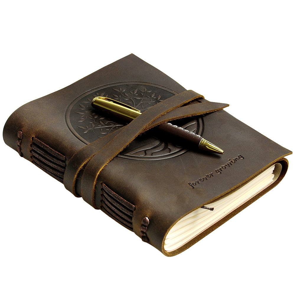 Handmade Tree of Life Leather Journal - Sovereign-Gear